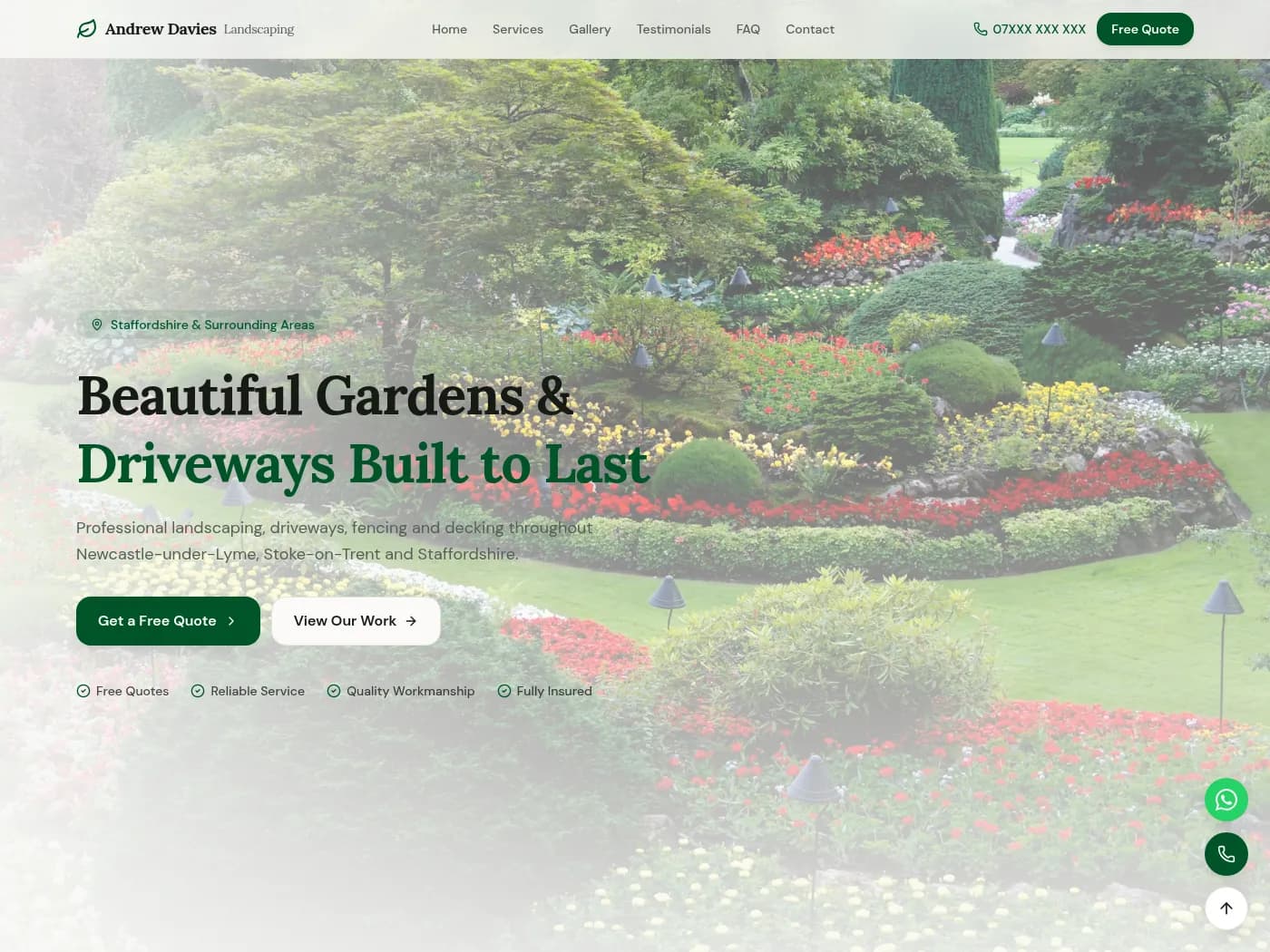 Andrew Davies Landscaping Web