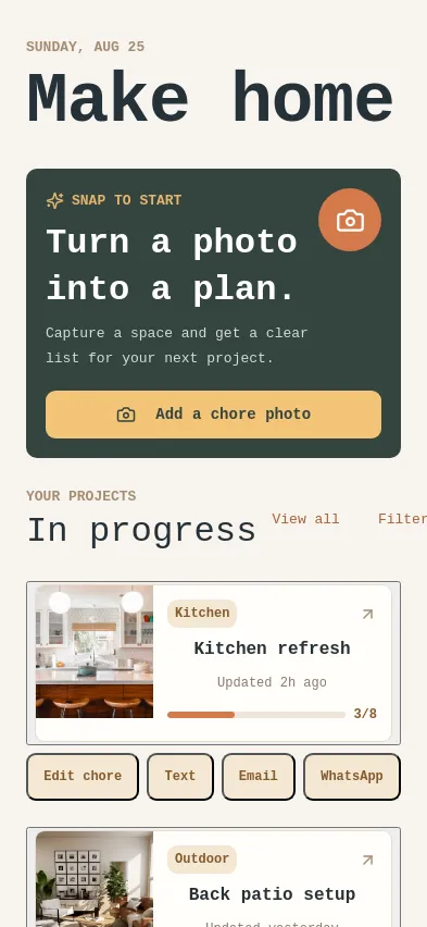 SnapToDo Home Projects