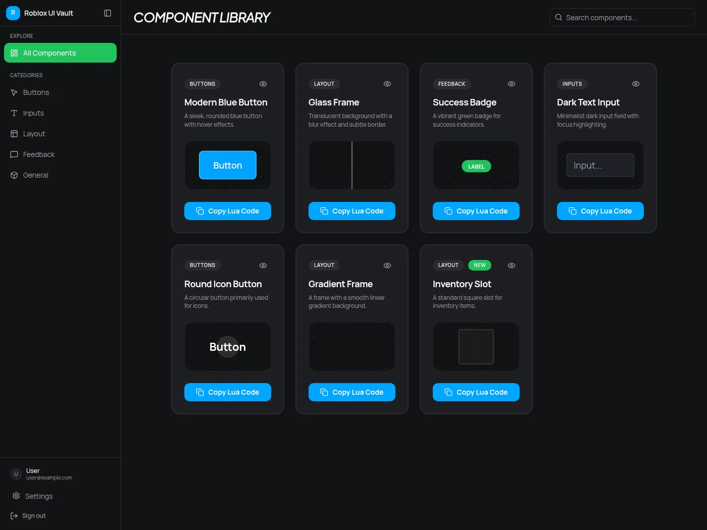 Roblox UI Vault