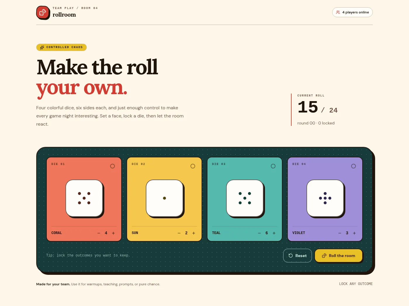 Color Dice Simulator