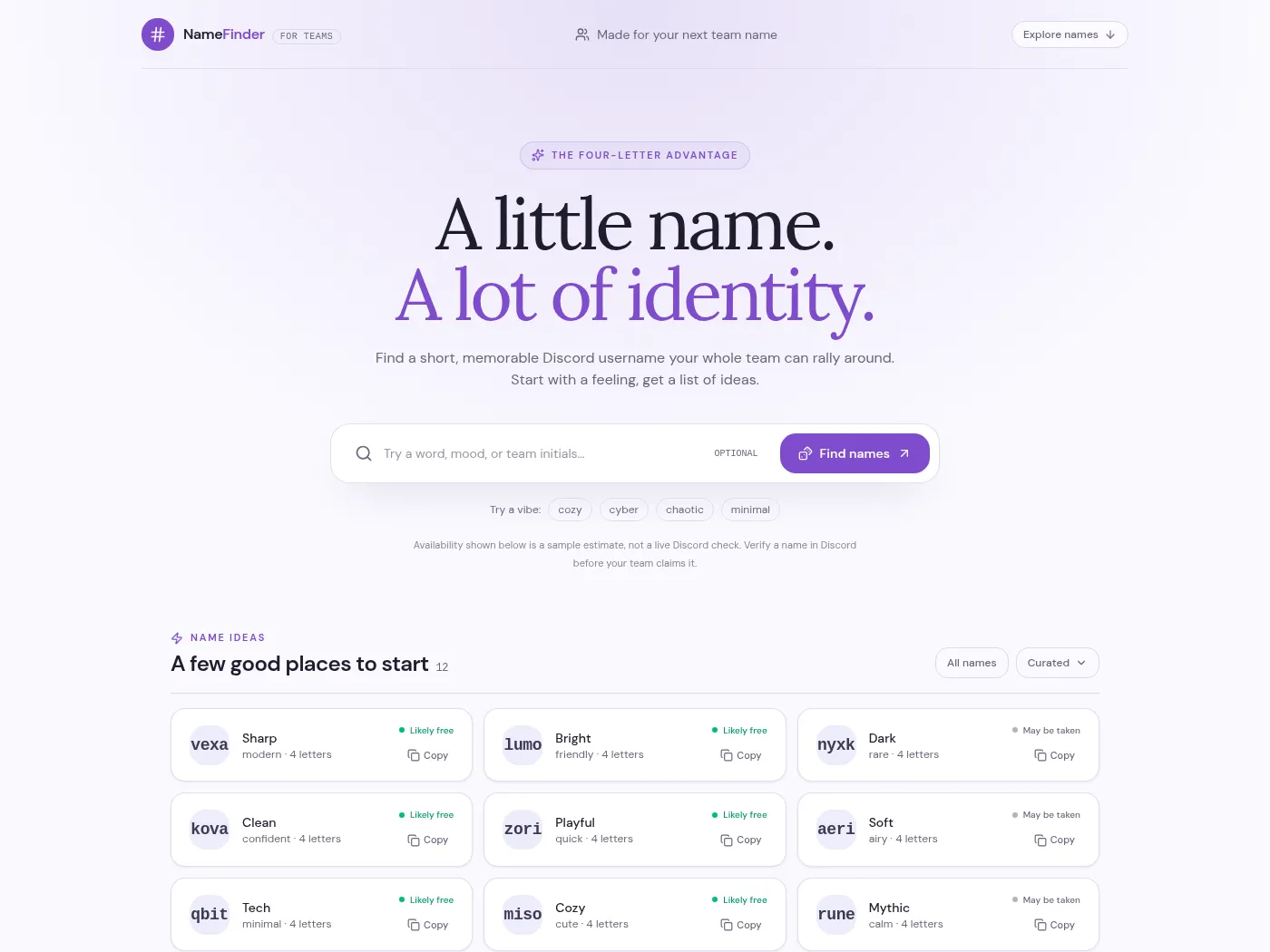 Discord NameFinder