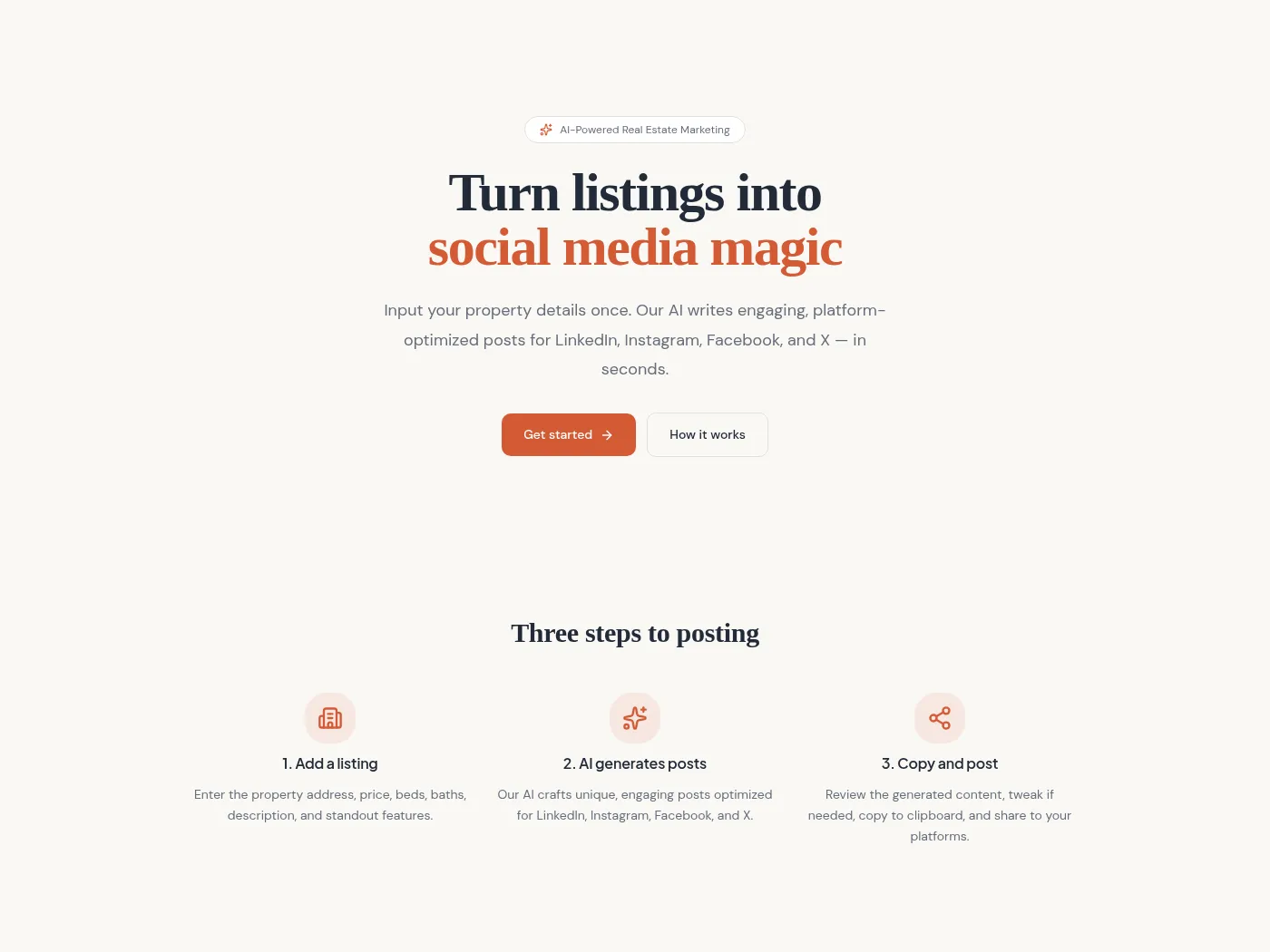 Social Listing Agent