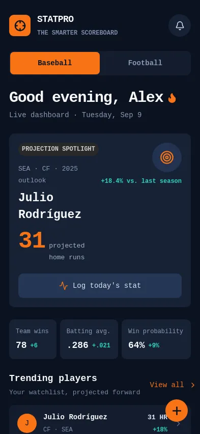 StatPro Sports Tracker