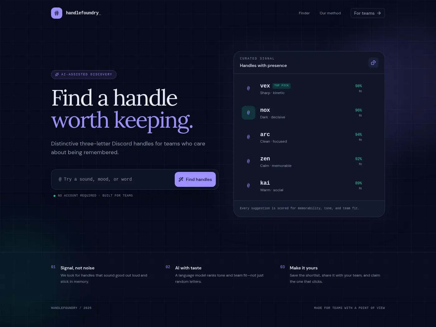 Discord Handle Finder