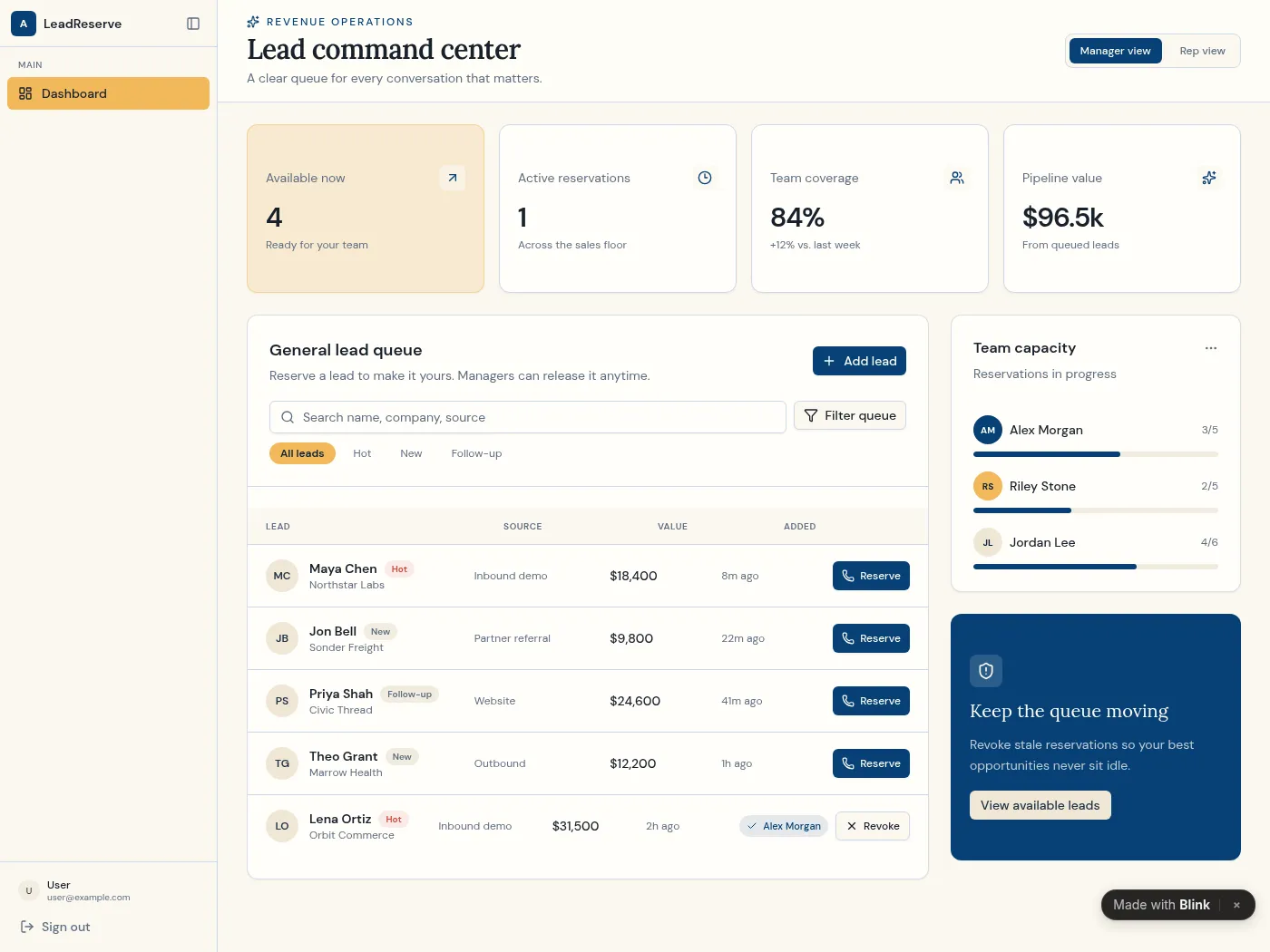 LeadReserve CRM