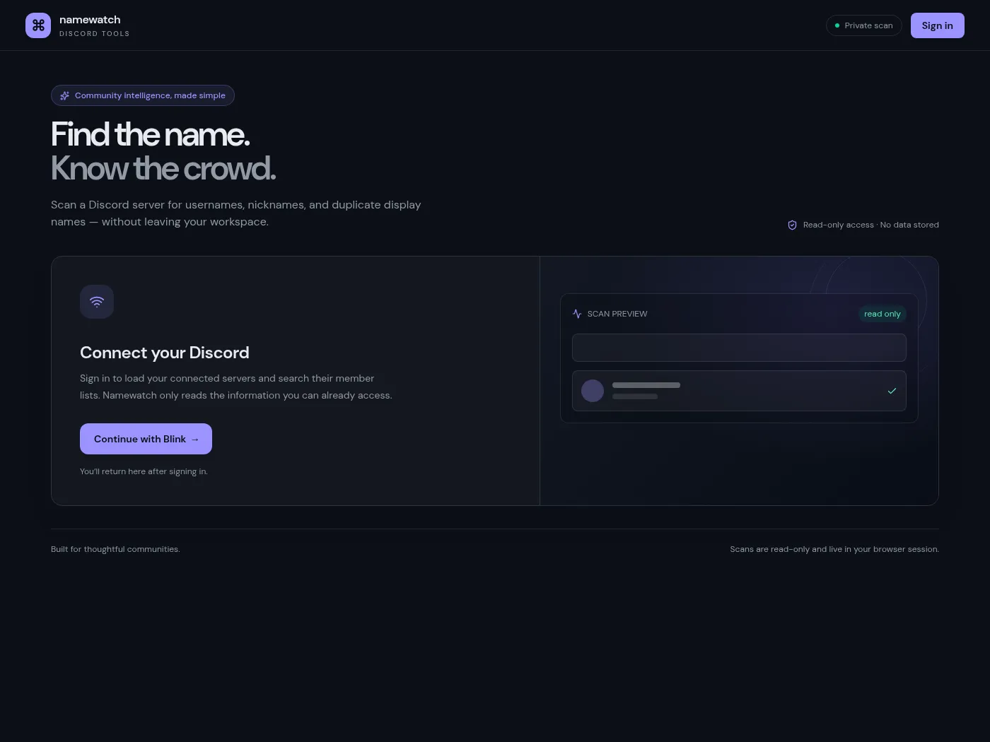Discord Name Scanner