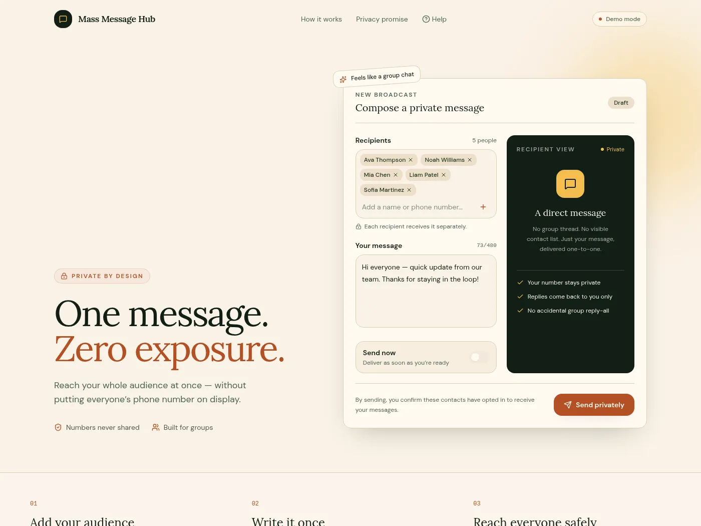 Mass Message Hub