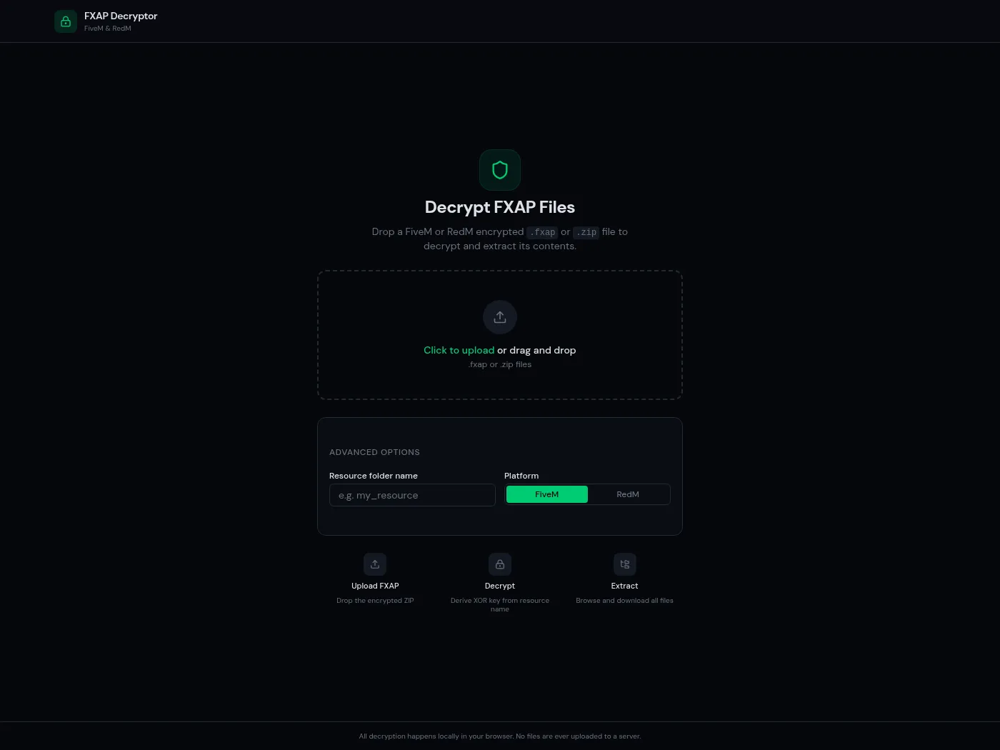 FXAP Decryptor Web App