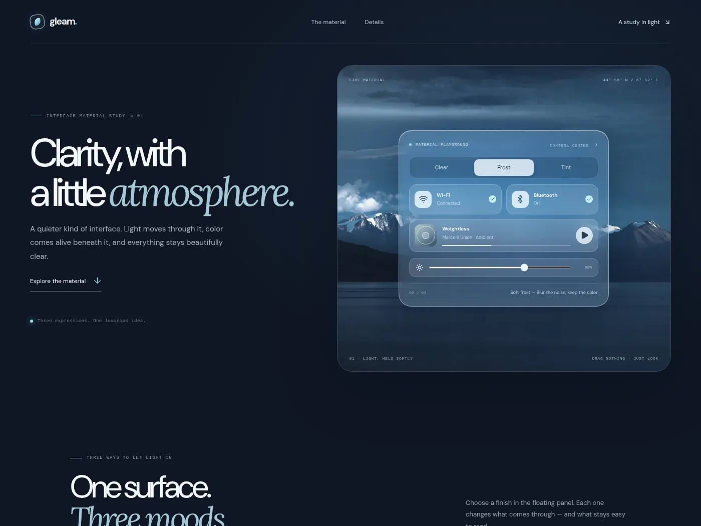Glassmorphism Showcase