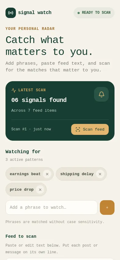 Pattern Alert App