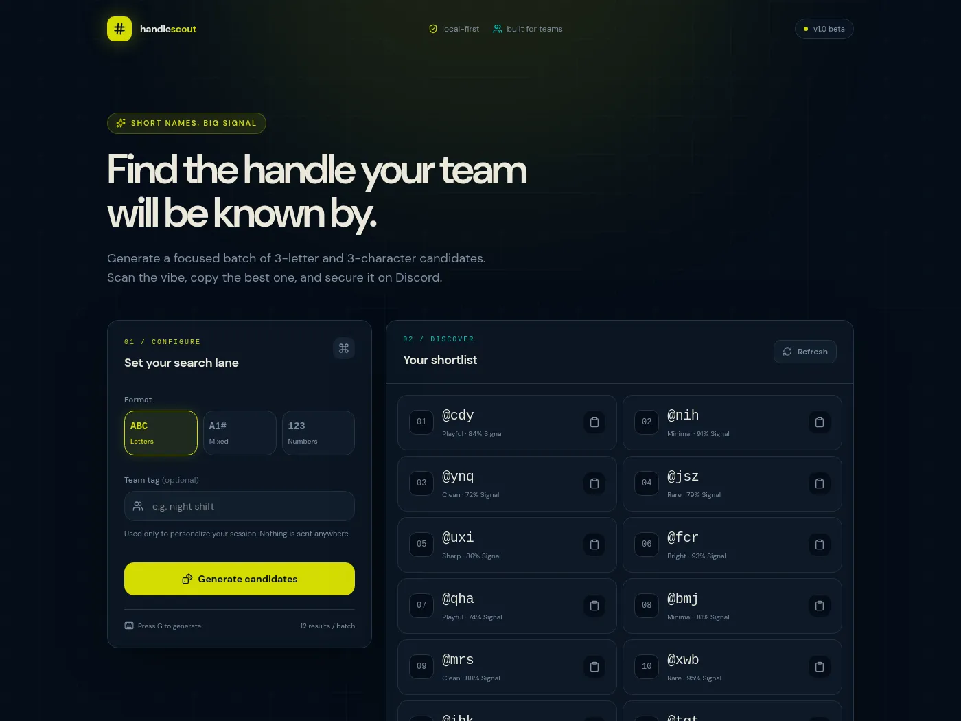Discord Handle Finder