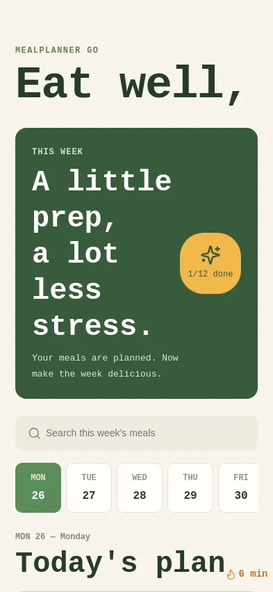 MealPlanner Go