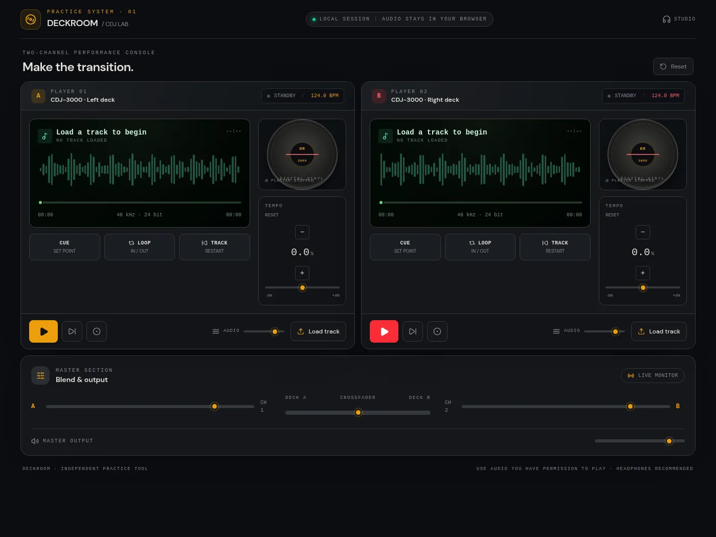 Virtual DJ Deck Emulator