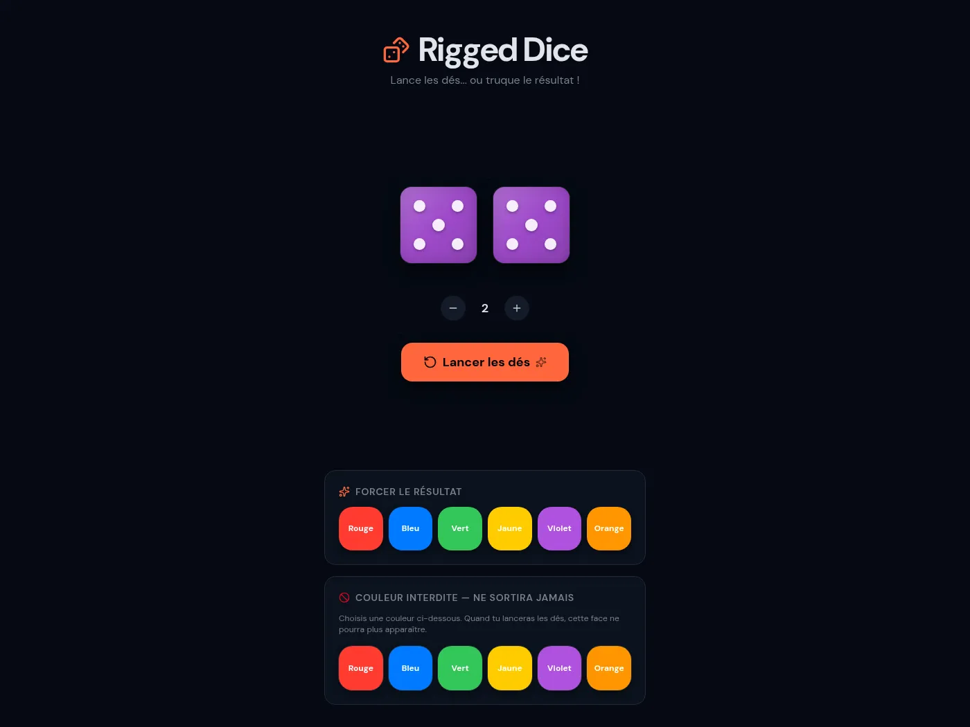 Rigged Dice Roller