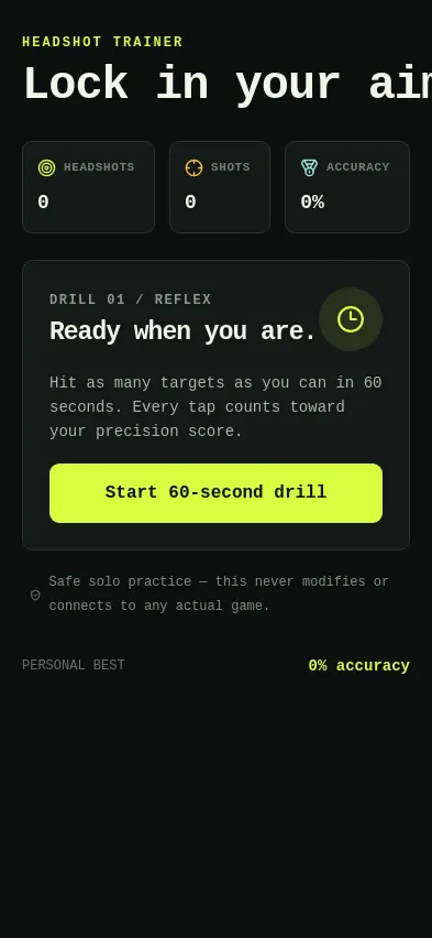 Headshot Trainer Mobile