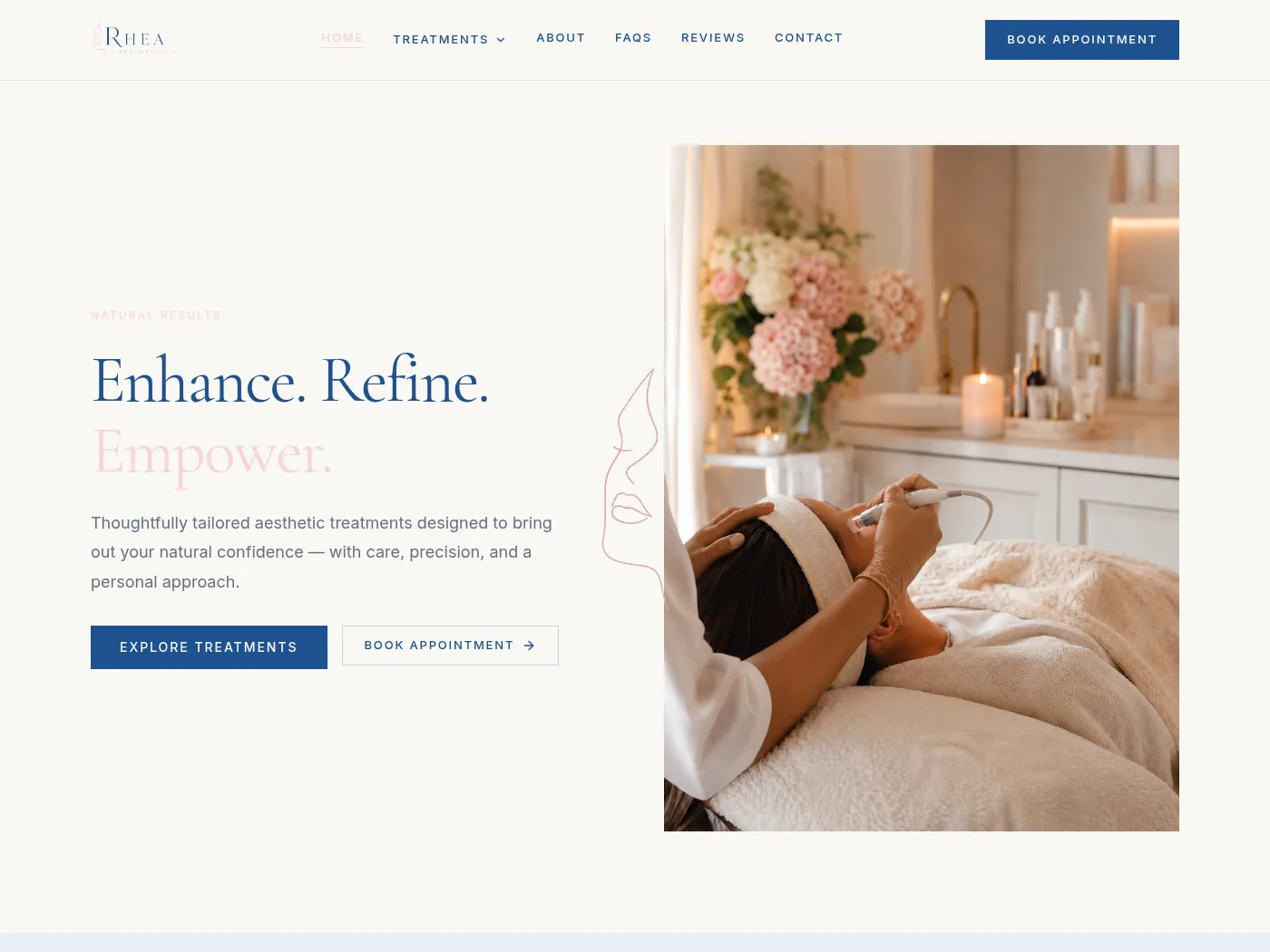Rhea Aesthetics Site