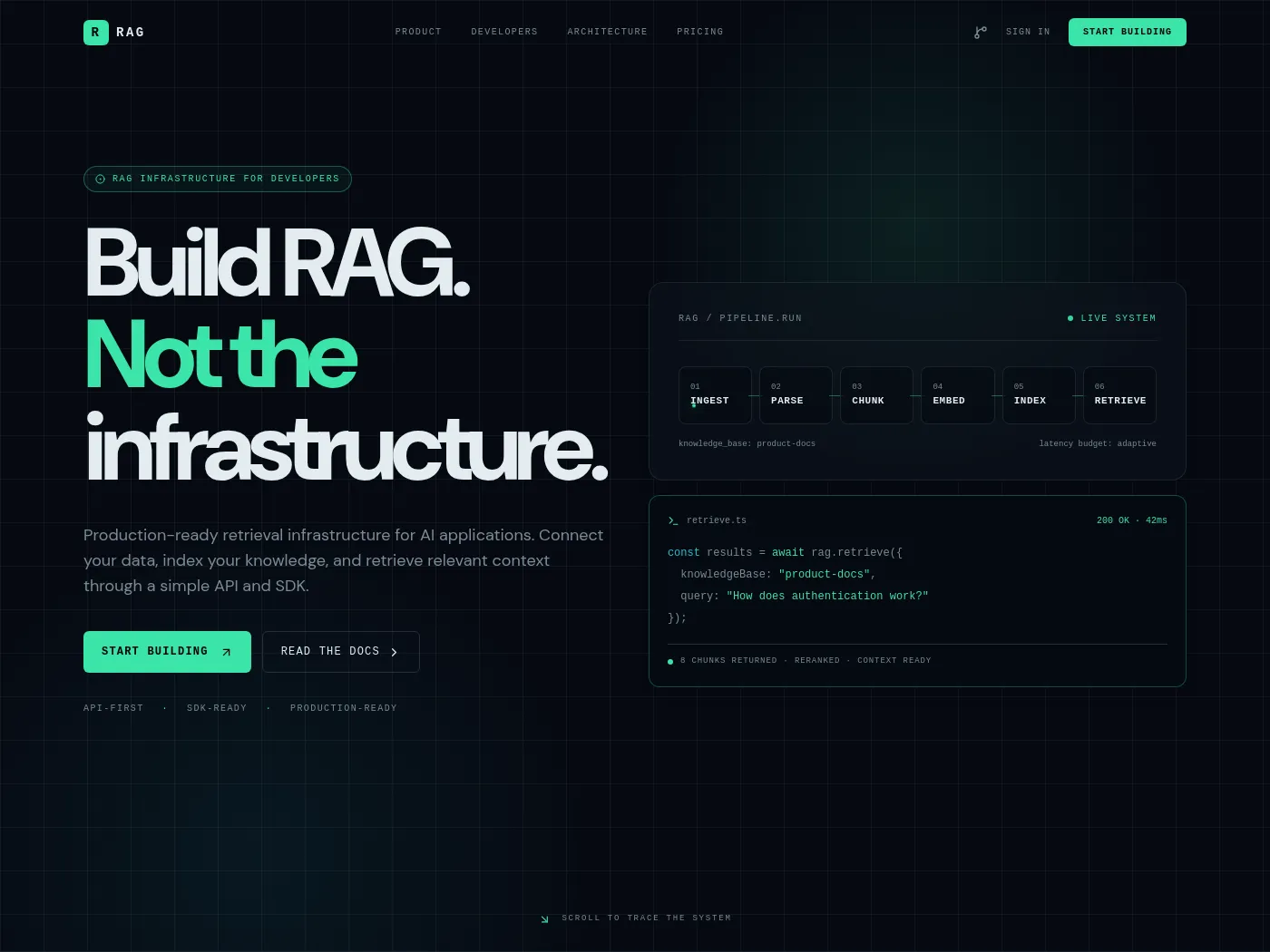 RAG Infra Landing