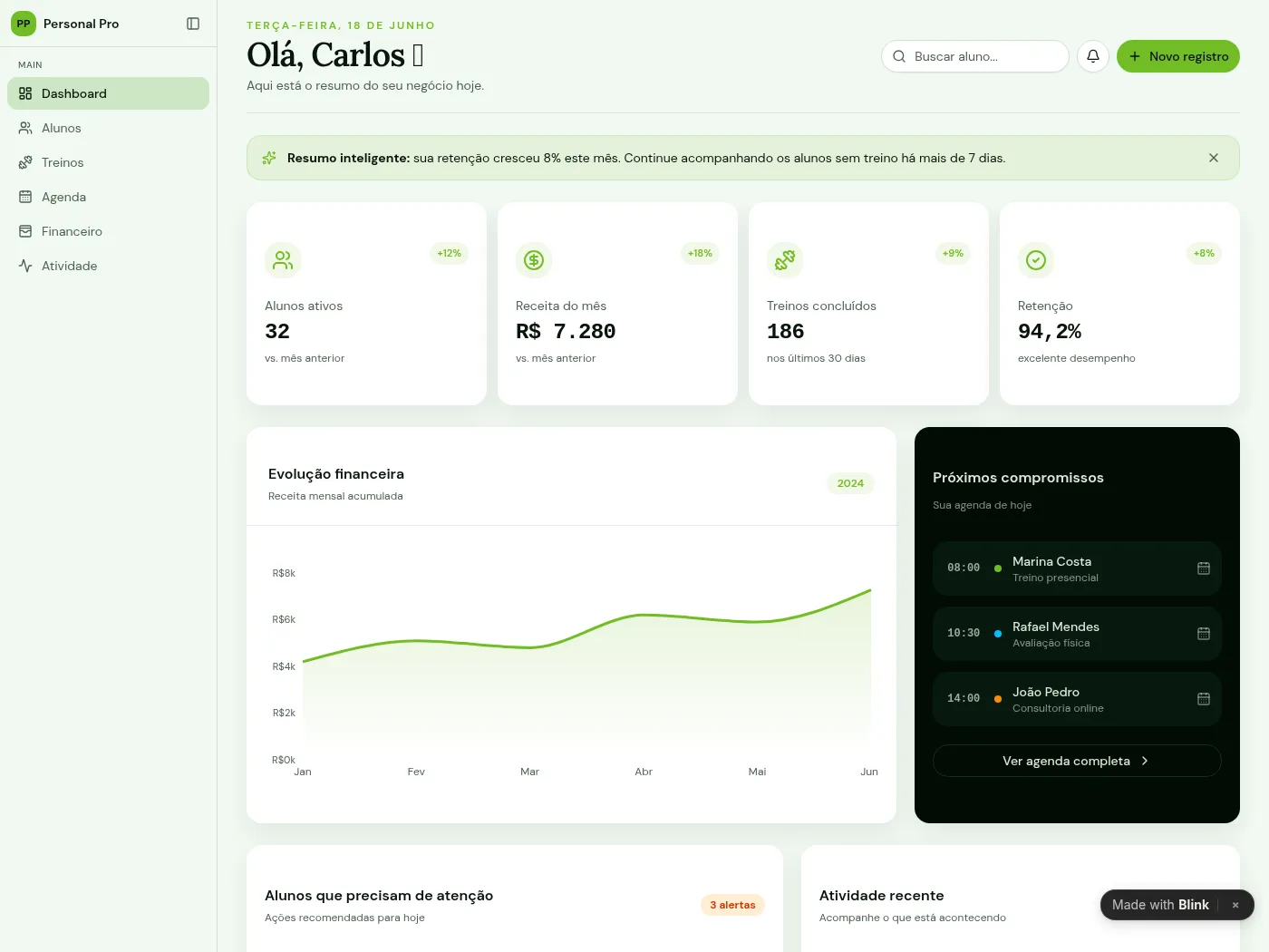 Personal Pro Fitness CRM