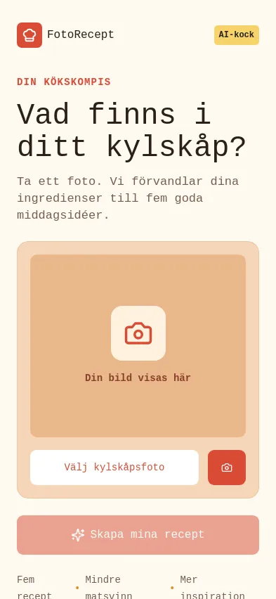 FotoRecept AI App