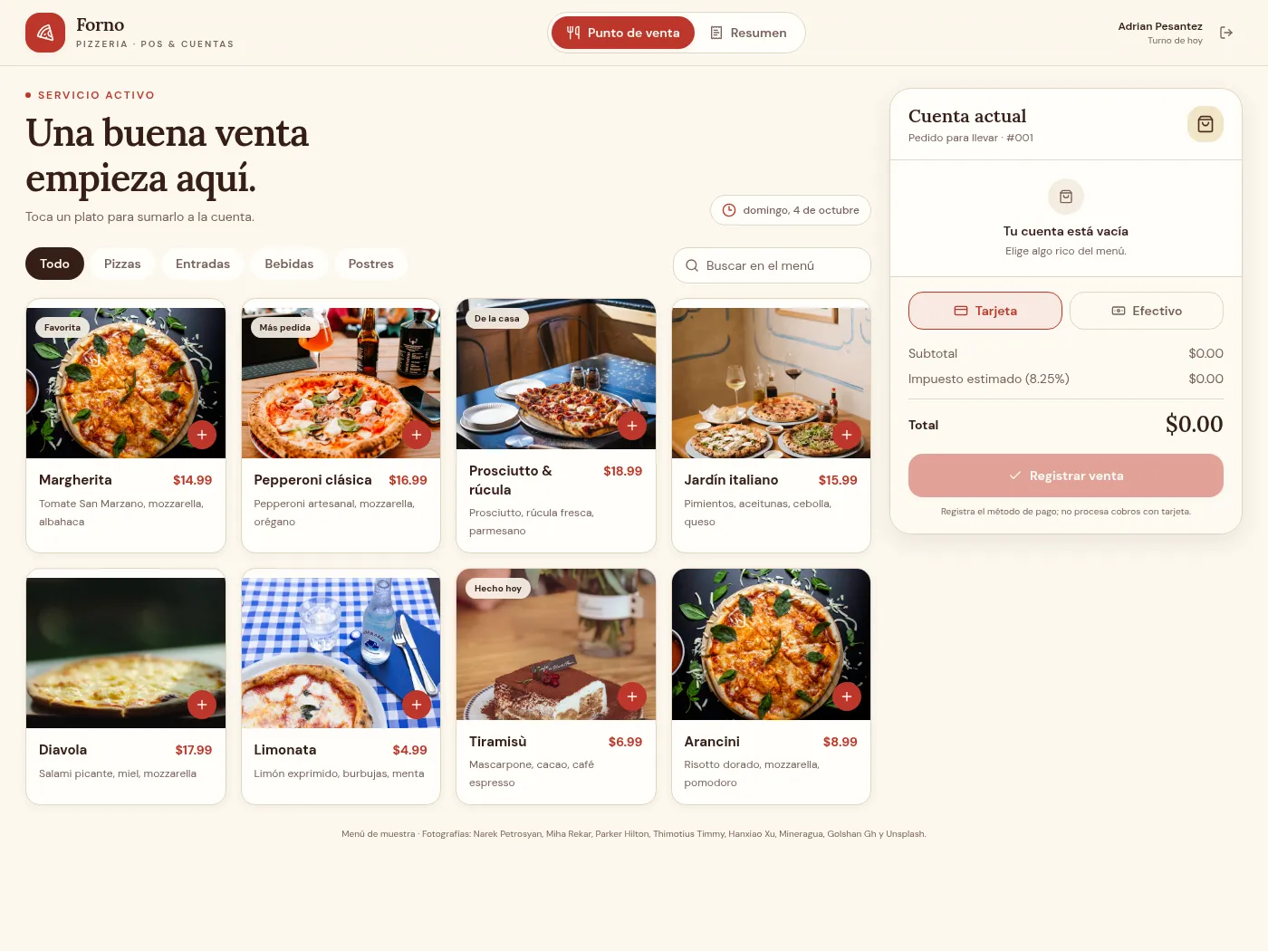 Pizzeria POS & Accounting