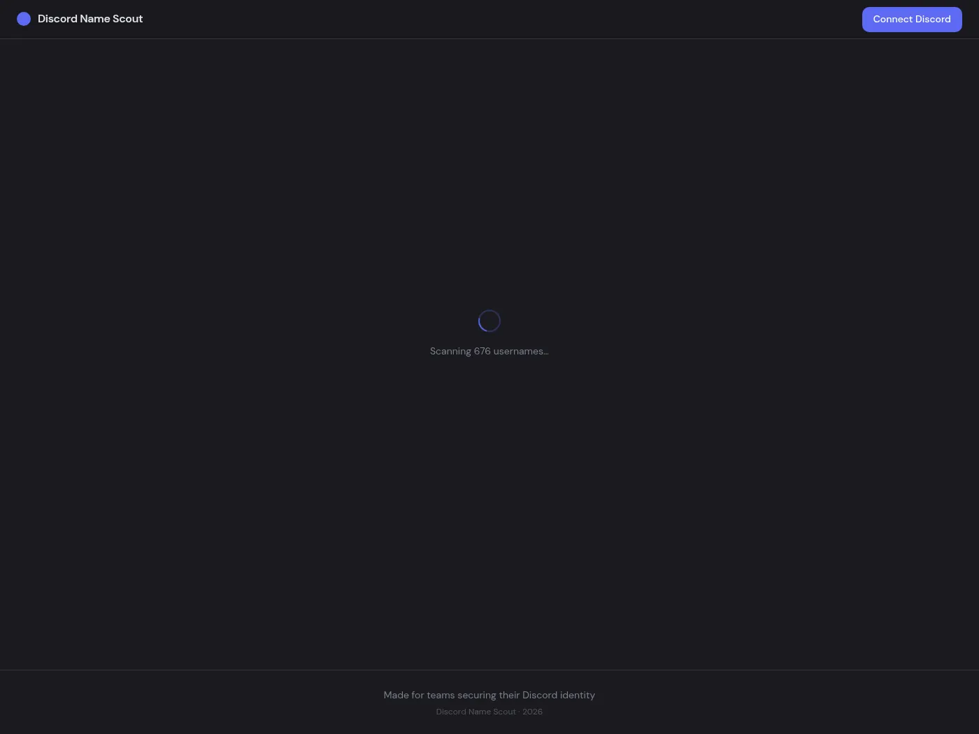 Discord Name Scout