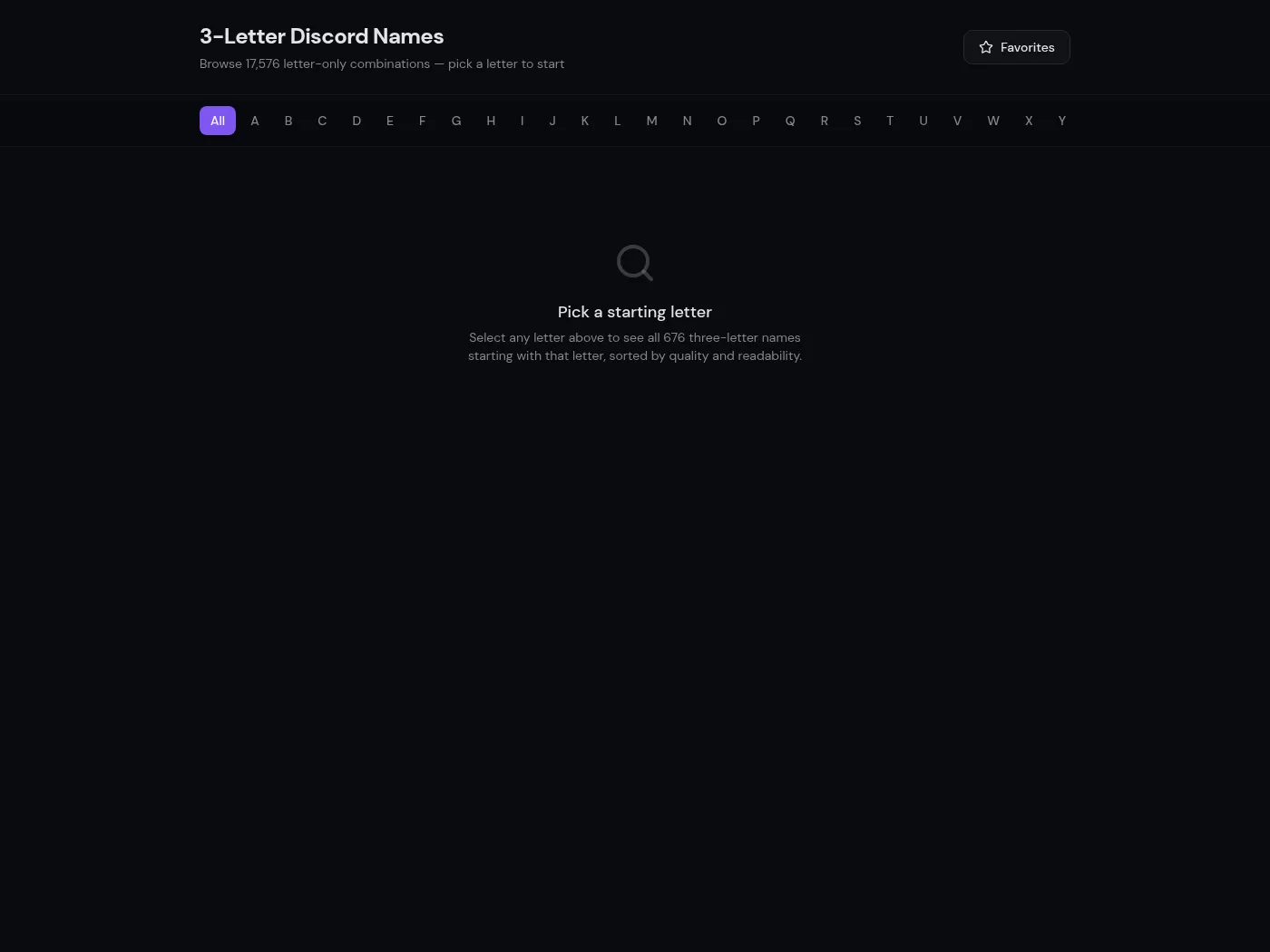 3-Letter Discord Finder
