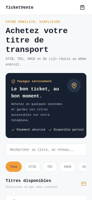 TicketVente Mobile