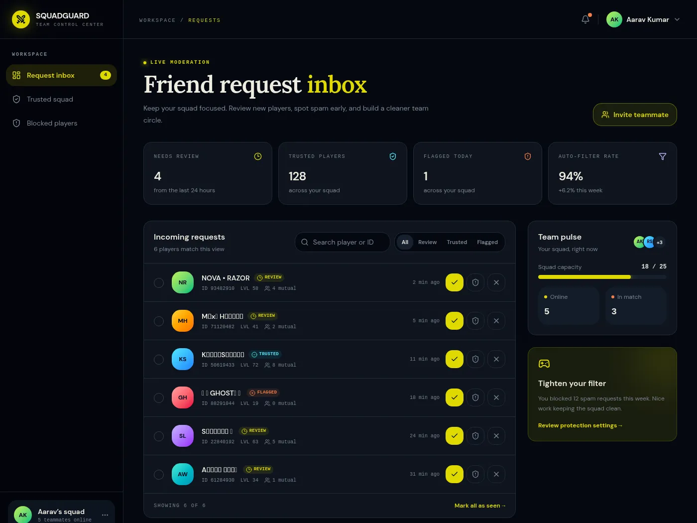 Free Fire Friend Manager