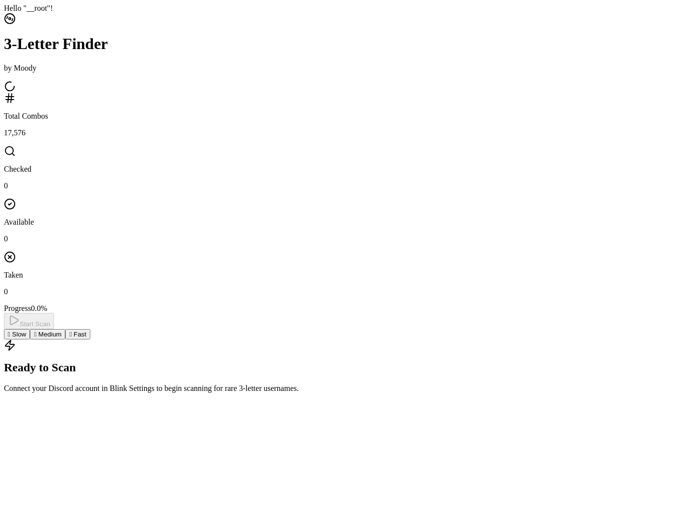 Discord 3-Letter Finder