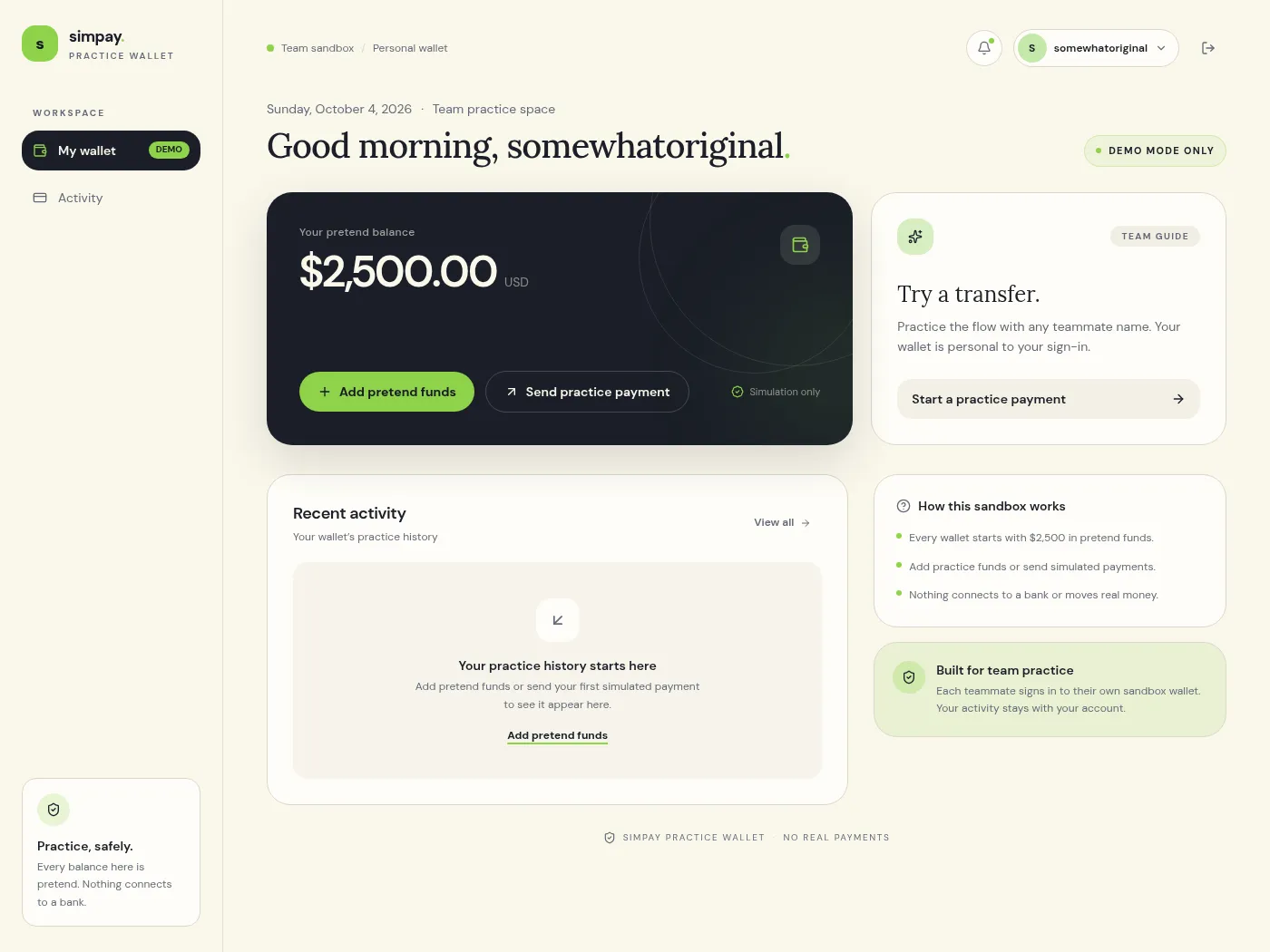 SimPay Virtual Wallet