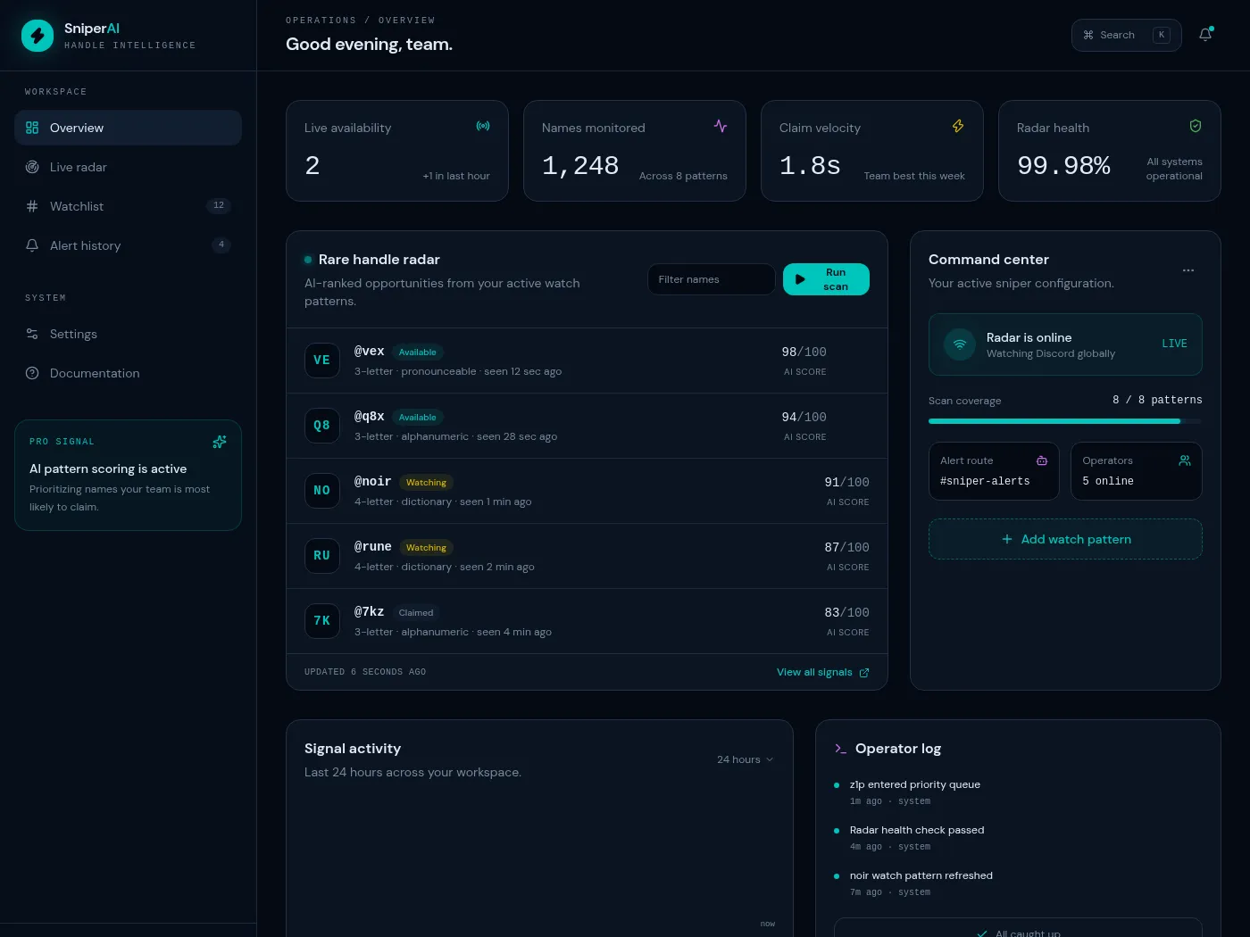 Username Sniper AI
