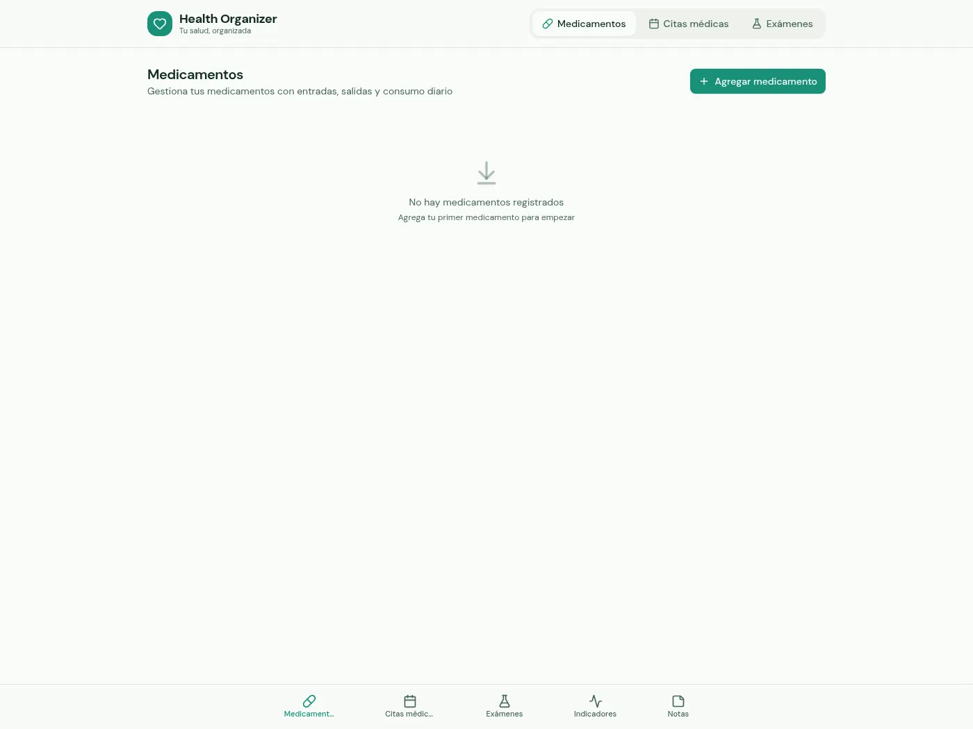 Health Organizer Web App