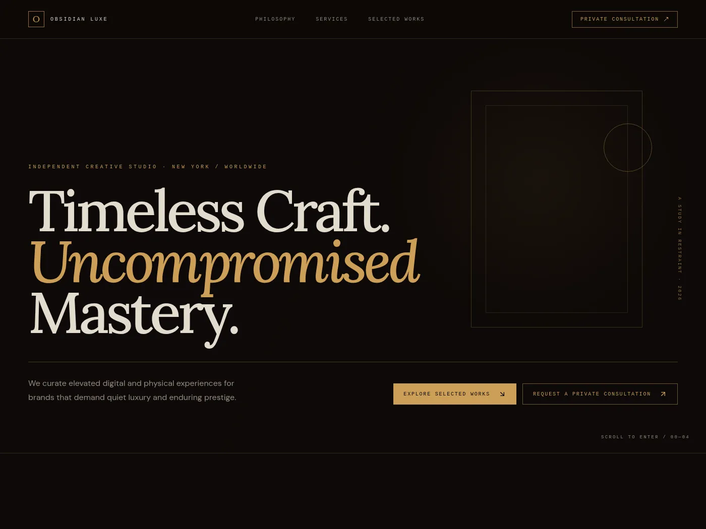 Obsidian Luxe Studio Site