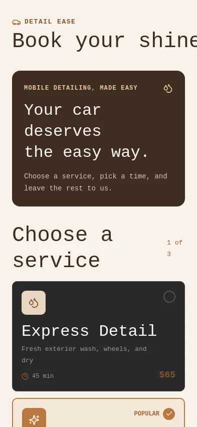 DetailEase Booking App