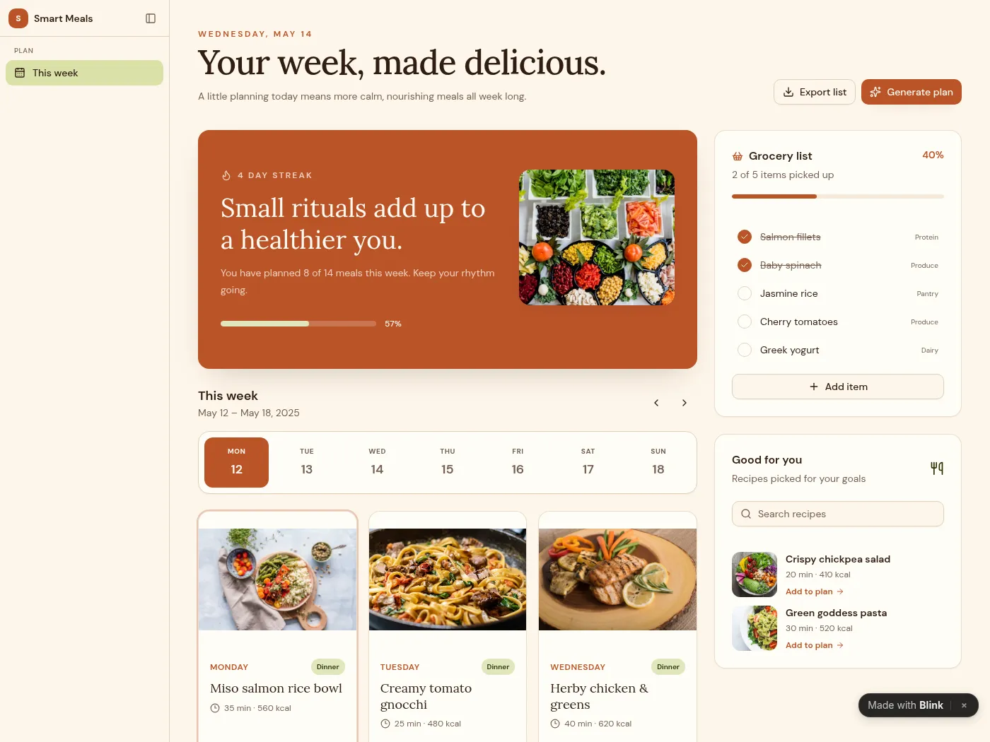 Smart Meal Planner