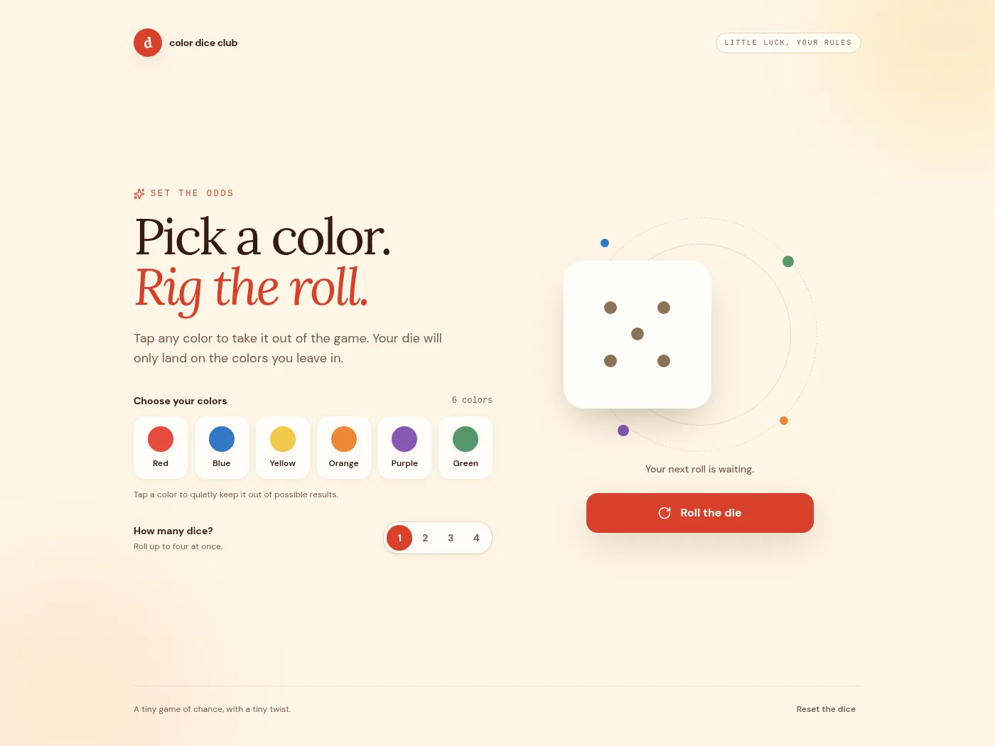 Color Dice Picker