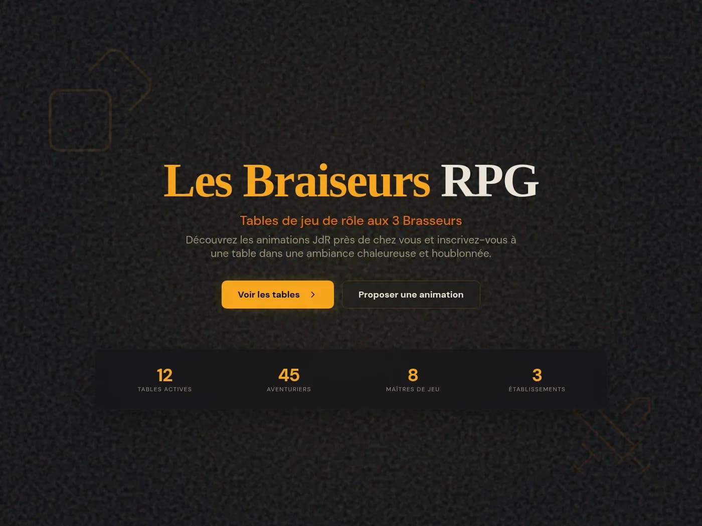 Braiseurs RPG Tables