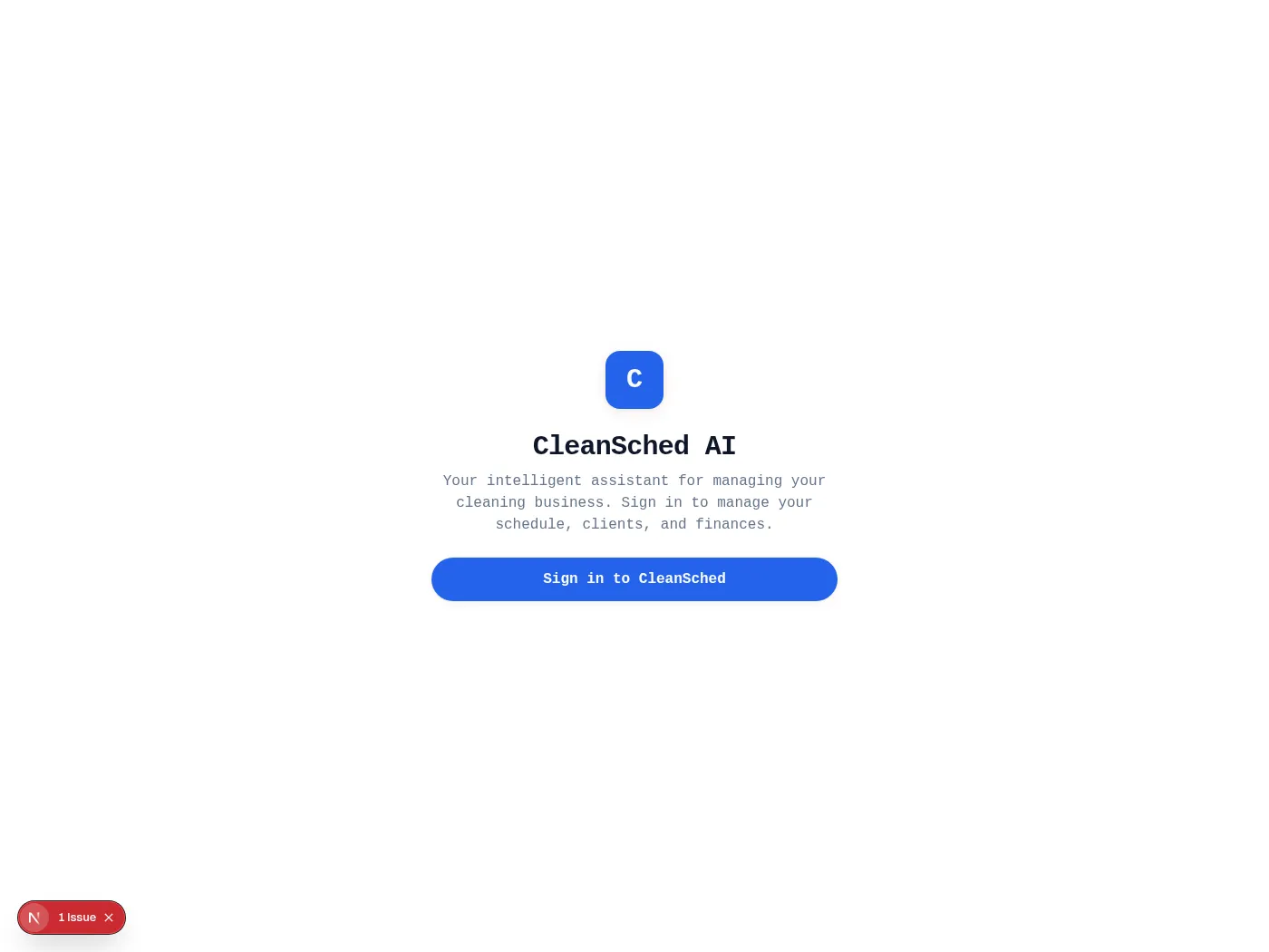 CleanSched AI Platform