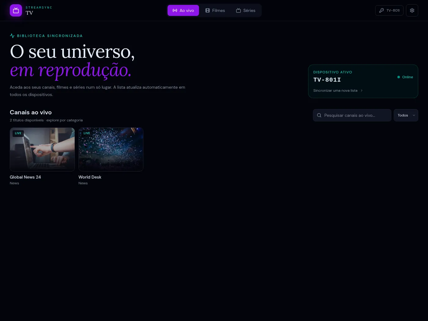 StreamSync TV