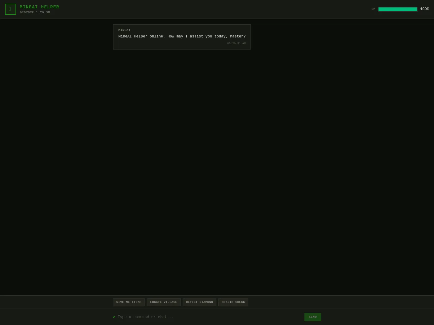 MineAI Helper Add-on