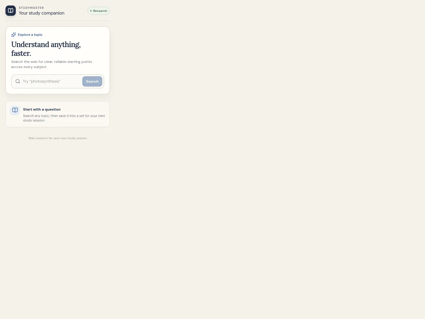 StudyMaster Extension