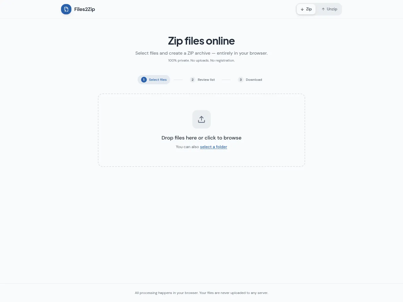 Files2Zip Modern Template