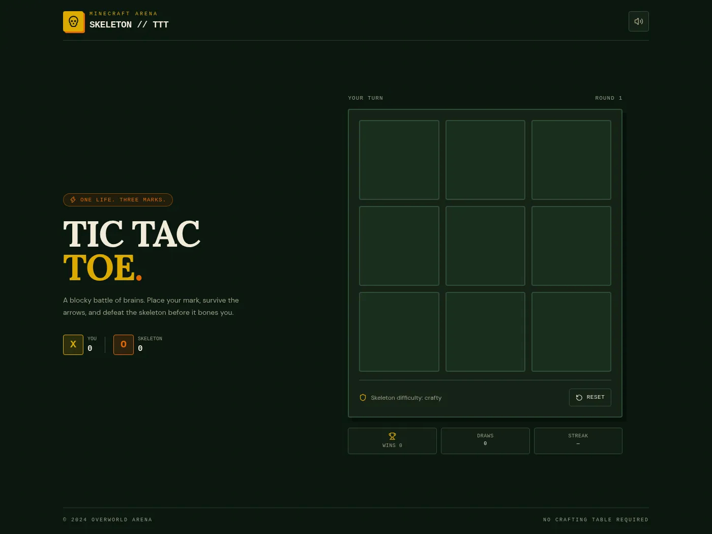 Skeleton Tic Tac Toe