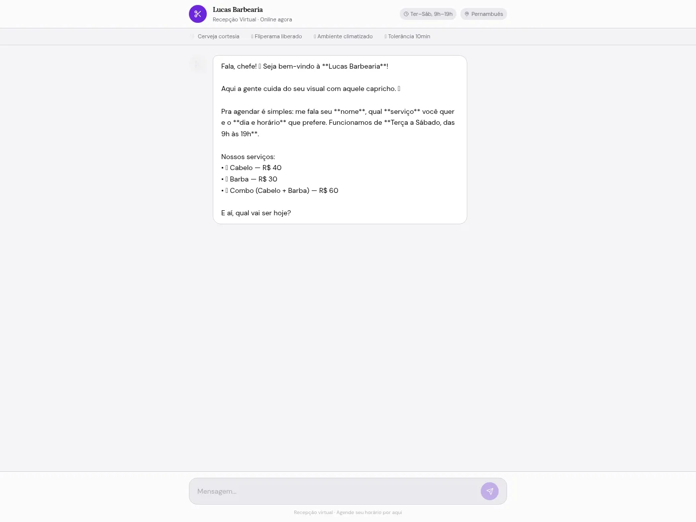 BarberBot Receptionist