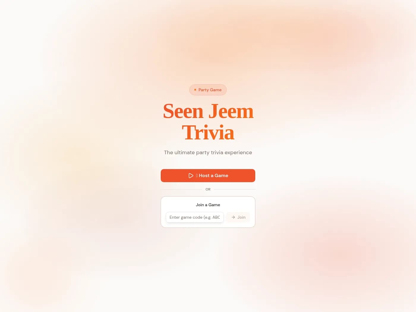 Seen Jeem Trivia Game