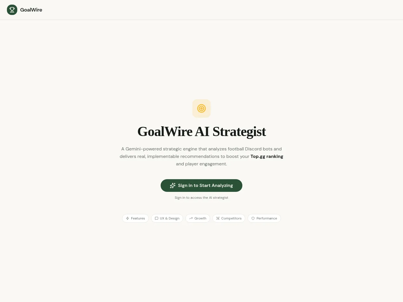 GoalWire AI Strategist