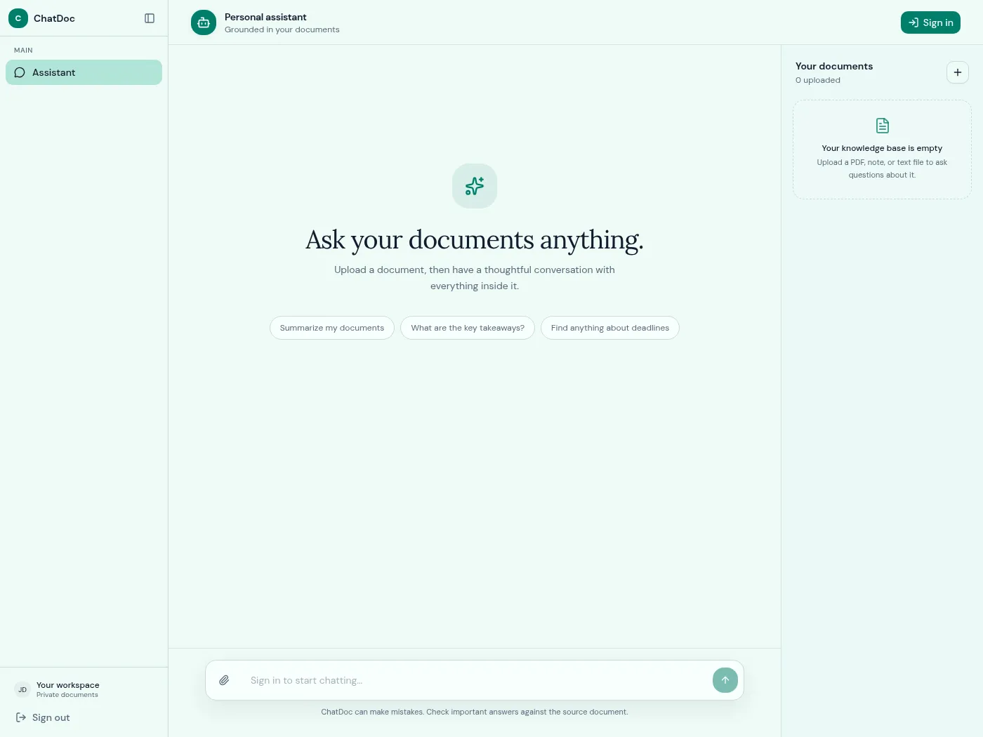 ChatDoc AI Assistant