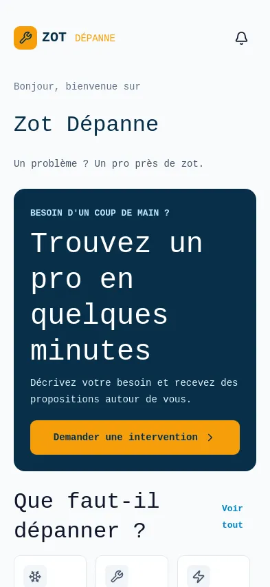 Zot Dépanne App