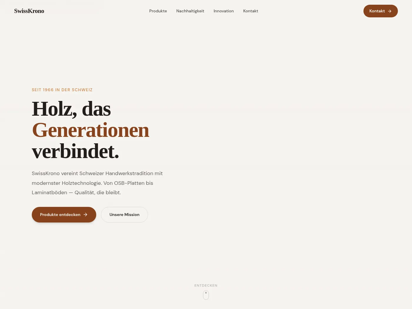 SwissKrono Modern Website