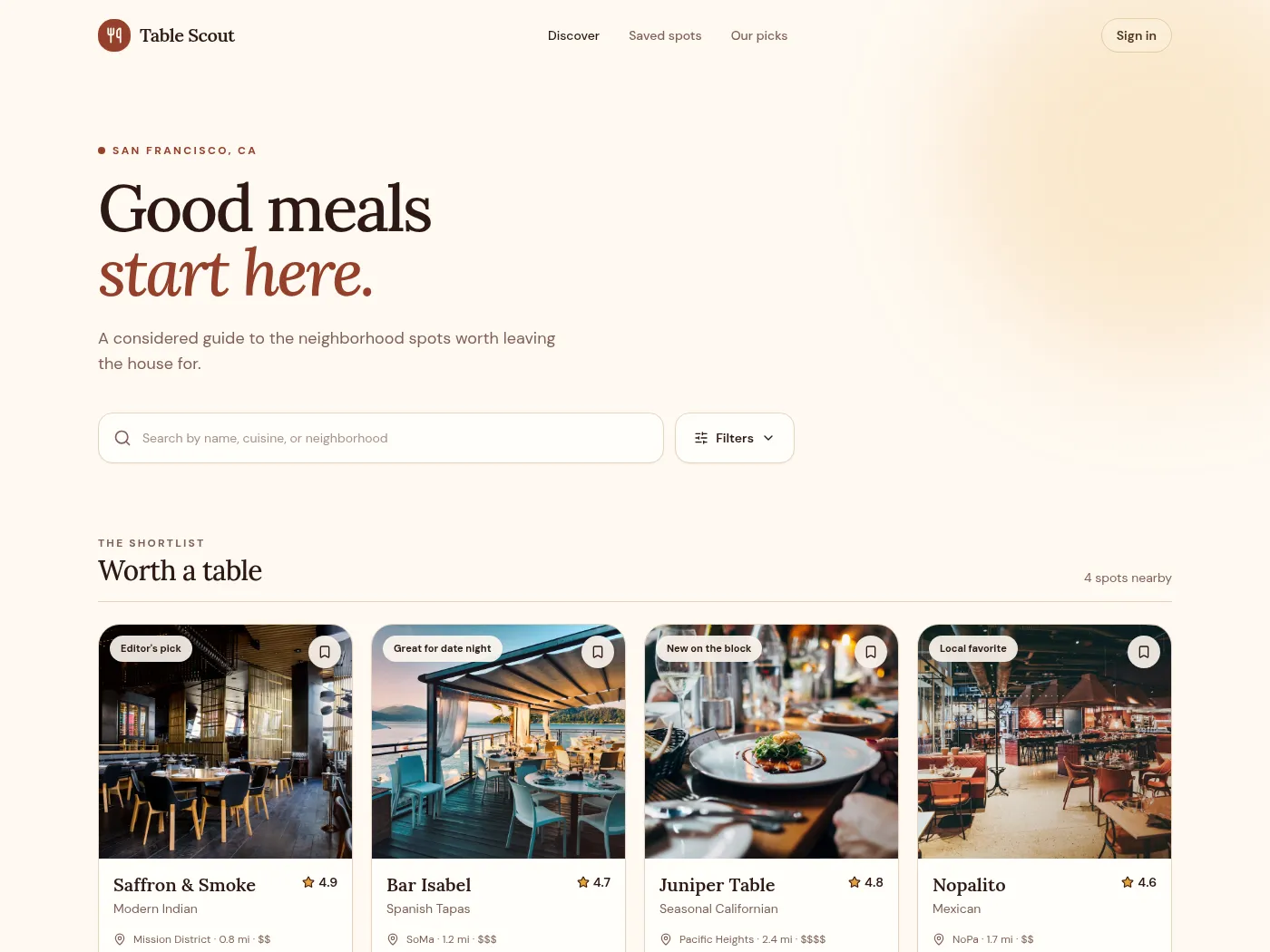 Eatery Finder App